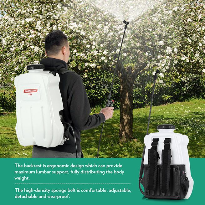 NEW 16L WEED SPRAYER BACKPACK/TROLLEY 12V ELECTRIC GARDEN FARM WATERING ...