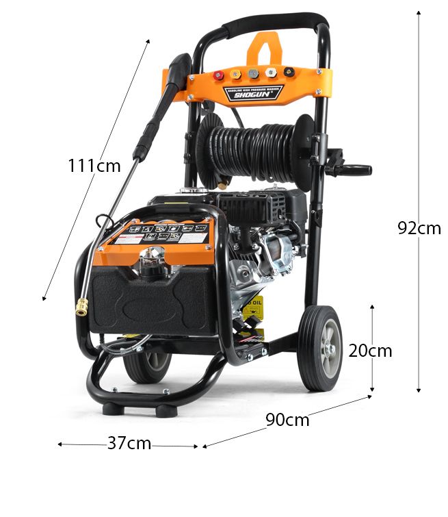SHOGUN 10HP High Pressure Washer Petrol Water Gurney Cleaner W/ 30M ...