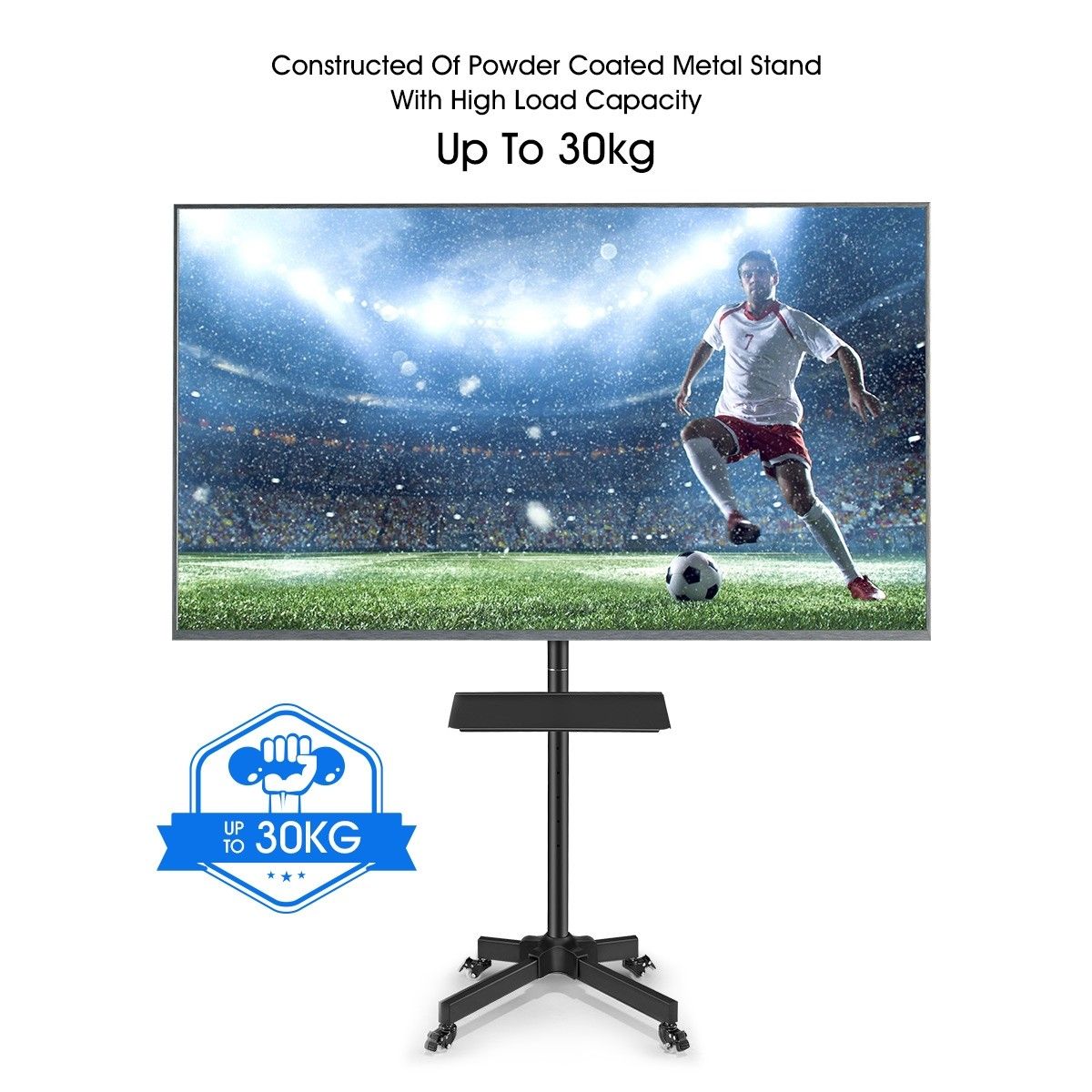 Mobile 23"-55" TV Screen Floor Stand Mount Adjustable LCD/LED Monitor ...