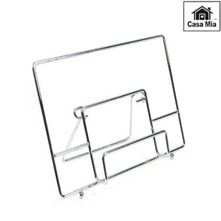 Casa Mia Chrome Cookbook Rack Holder Recipe Stand