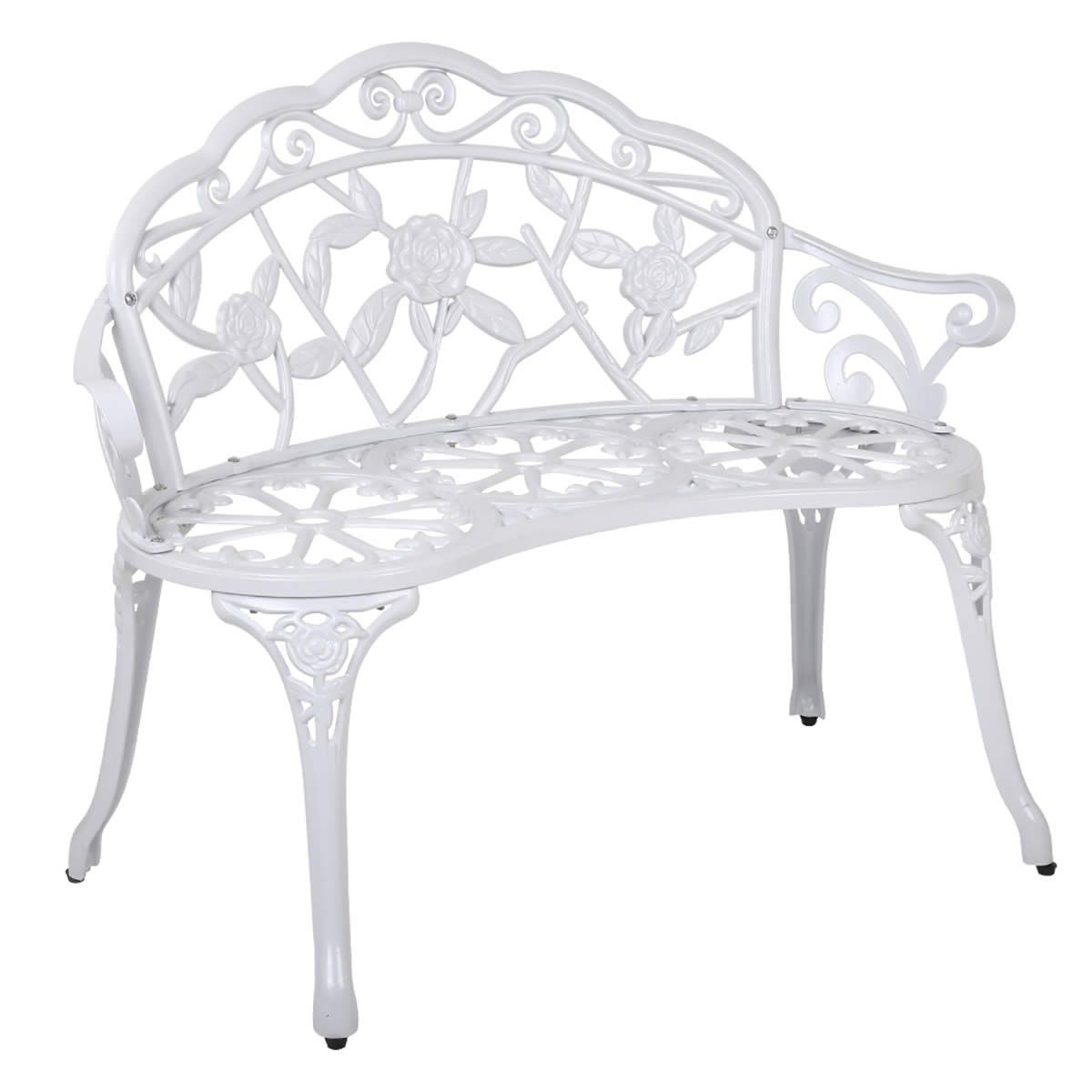 Victorian Garden Bench - White | Crazy Sales