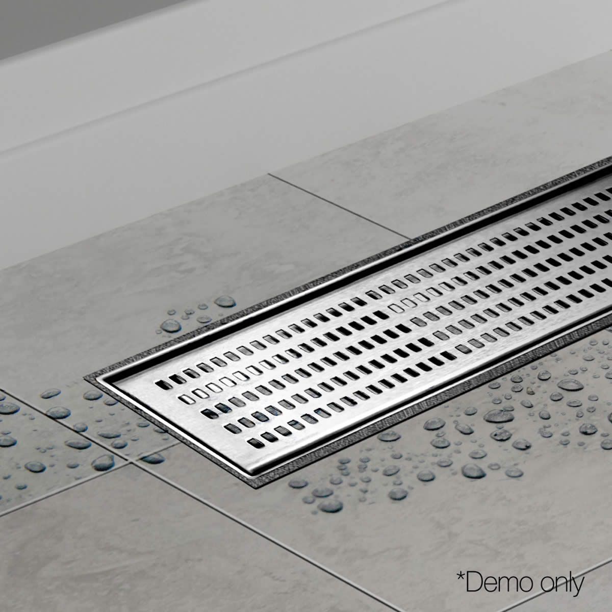 800mm Stainless Steel Shower Grate Tile Drain Square Bathroom Home ...