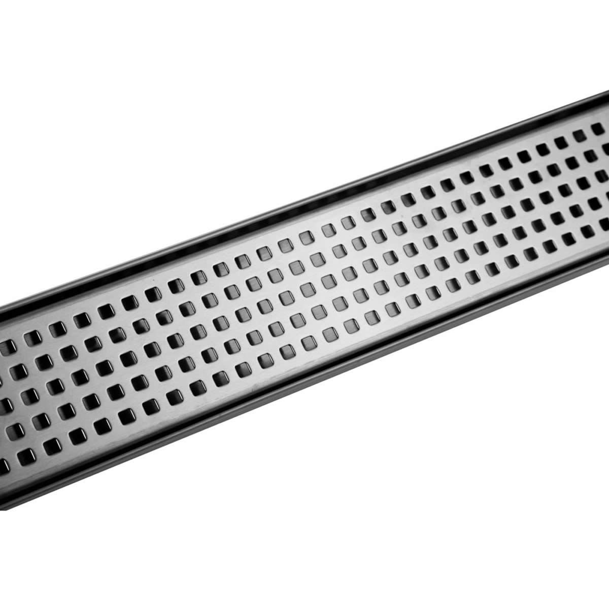 800mm Stainless Steel Shower Grate Tile Drain Square Bathroom Home ...