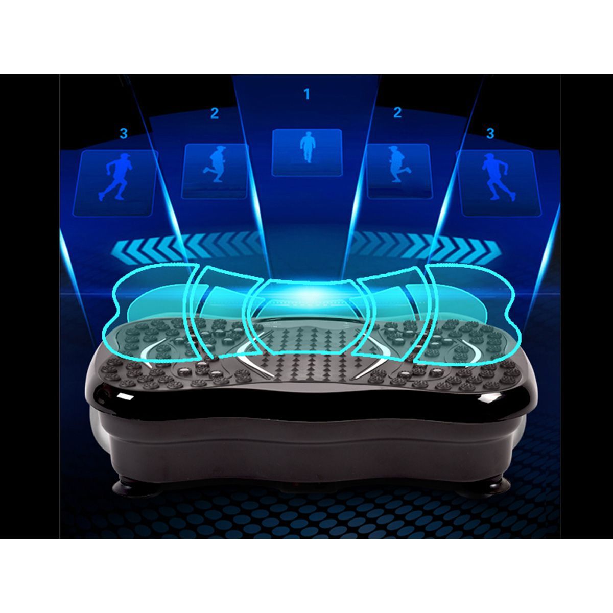 Vibration Fitness Machine with Bluetooth and Massage Function - White ...