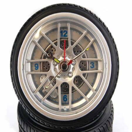 Racing Car Tyre Desk Clock - www.CrazySales.com.au | Crazy Sales