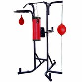 Professional Boxing Stand Gym Station with Punching Bag, Speedball and ...