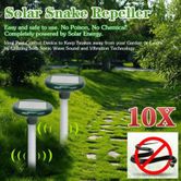10 x Ultrasonic Solar Powered Snake & Pest Repeller | Crazy Sales