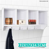 White 4-Compartment Coat Rack Cabinet | Crazy Sales