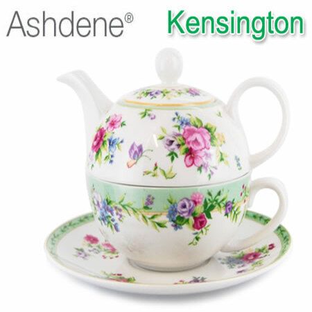 Ashdene Tea For One 4 Piece Set - Teapot, Cup and Saucer - Kensington ...