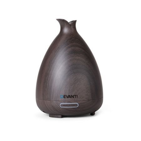 DEVANTI Aroma Diffuser Air Humidifier Dark Wood Grain 120ml