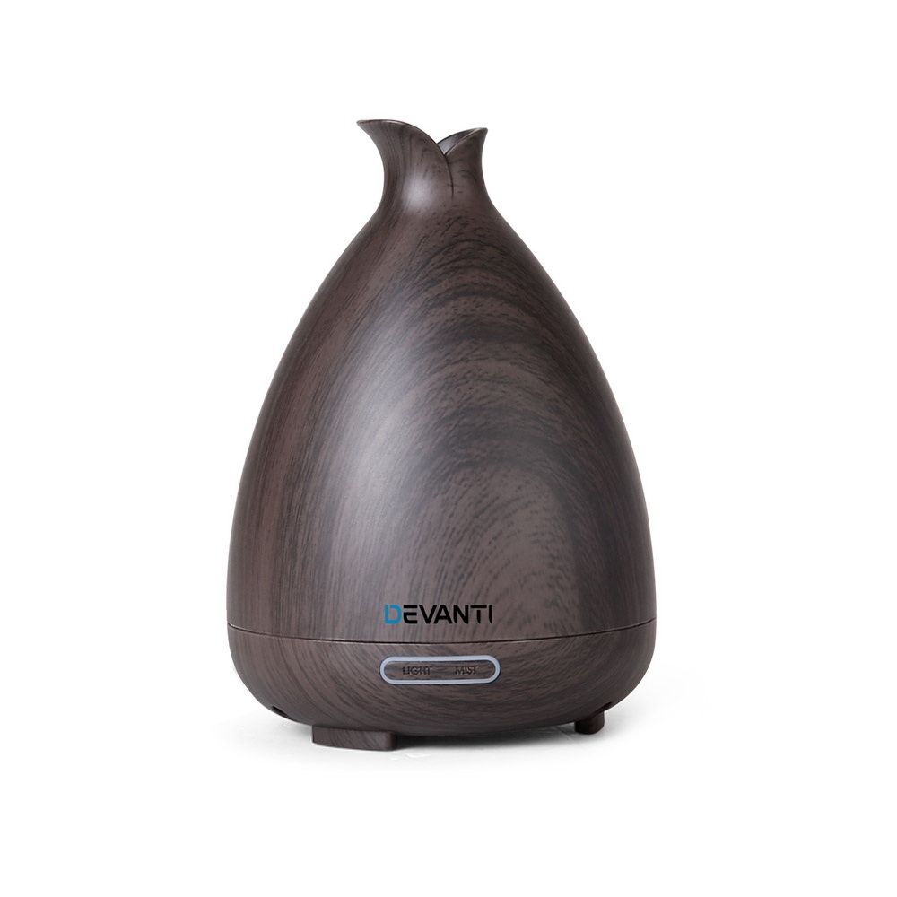 DEVANTI Aroma Diffuser Air Humidifier Dark Wood Grain 120ml