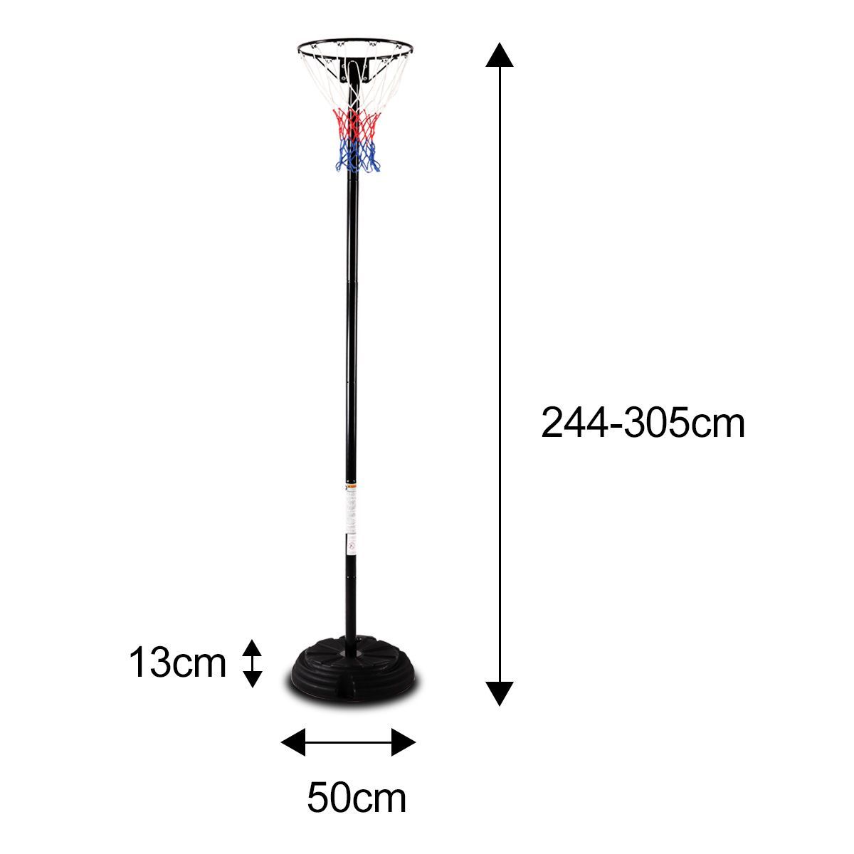 Netball Ring with Stand - Portable Pole Height Adjustable with Class ...