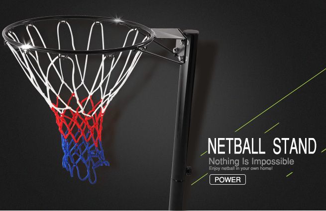 Netball Ring with Stand - Portable Pole Height Adjustable with Class ...