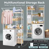 3-Tier Over Toilet Shelf Freestanding Bathroom Organiser Rack Washer ...