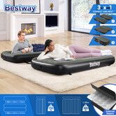 Bestway Air Mattress Queen Size Inflatable Blow Up Bed with AC Pump Tritech QuadComfort ...
