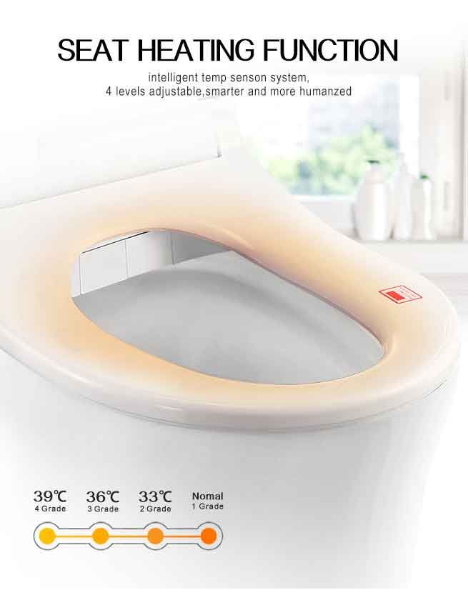 Electric Toilet Bidet Seat Auto Smart Heated Washlet Bathroom Warm