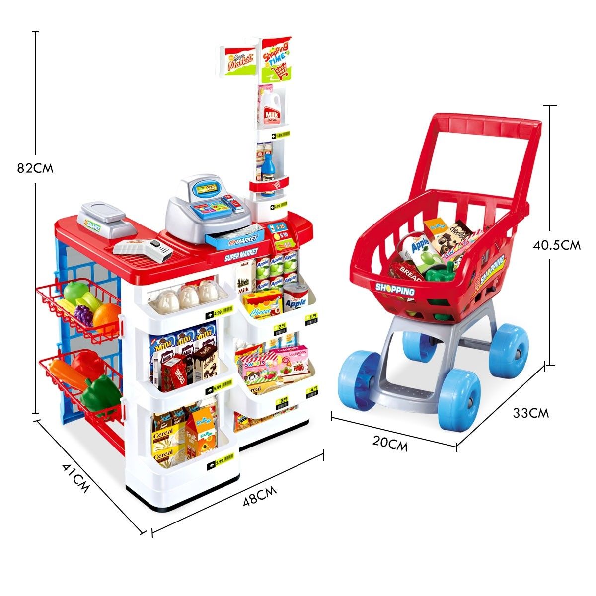 24 Pcs Kids Supermarket Pretend Play Set Toys Children Toddler Gift w ...