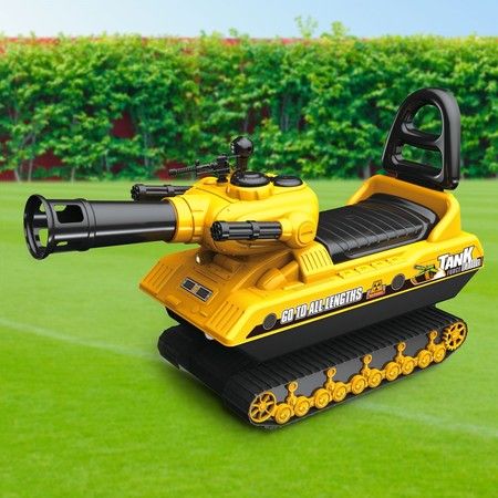 Kids Toddler Ride On Tank Toy Children Pretend Play Car w/High Backrest ...