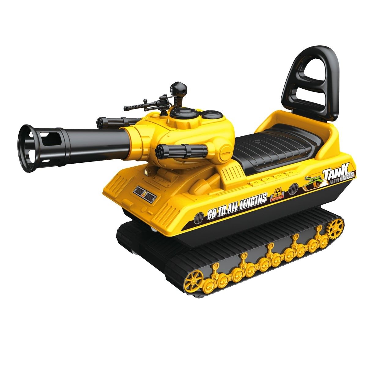 Kids Toddler Ride On Tank Toy Children Pretend Play Car w/High Backrest ...