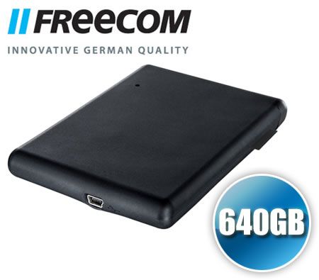 Freecom 640GB Mobile Drive XXS External Portable USB 2.0 2.5" HDD Hard ...