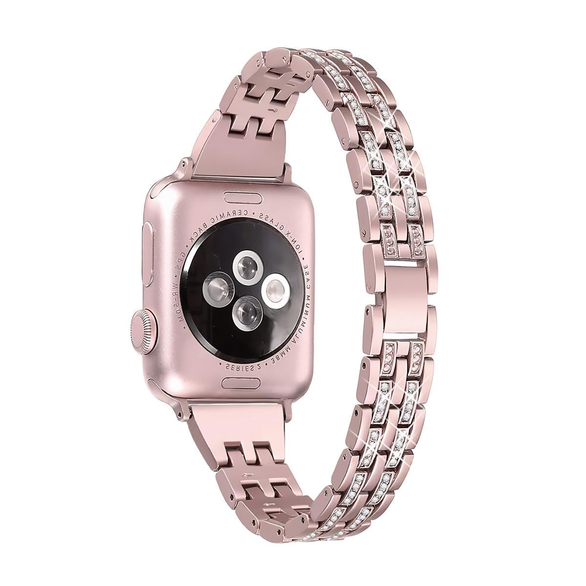 Elegant Bling Thin Stainless Steel Apple Watch iWatch Band 38mm 40mm ...
