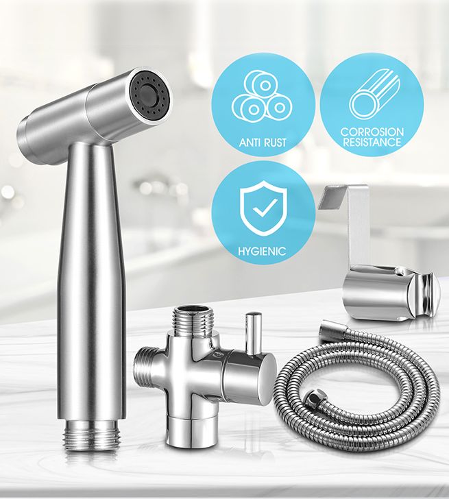Stainless Steel Shower Sprayer Kit Bidet Toilet Spray for Bathroom ...
