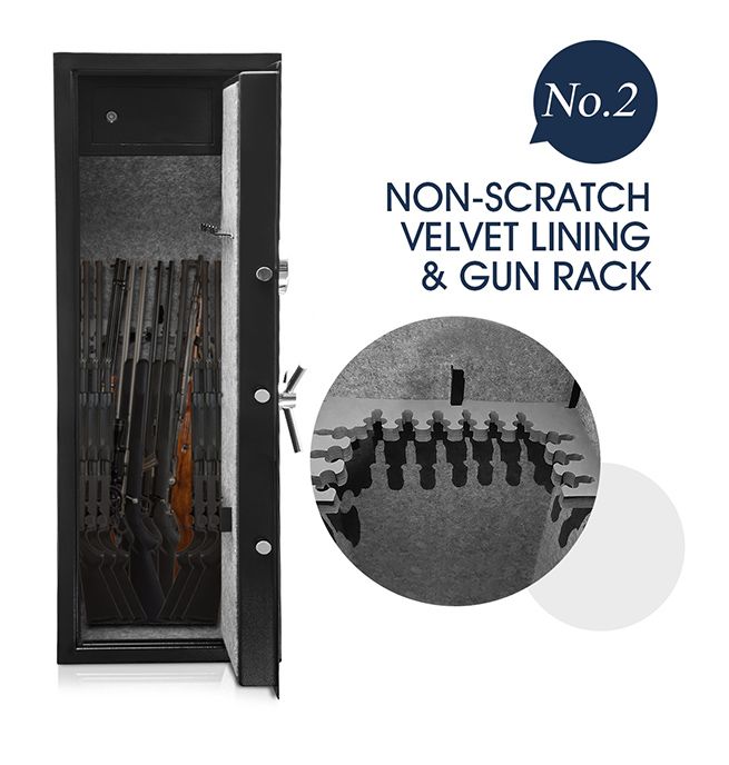 12 Gun Electronic Storage Locker Safe for Rifle Shotgun Pistol with ...