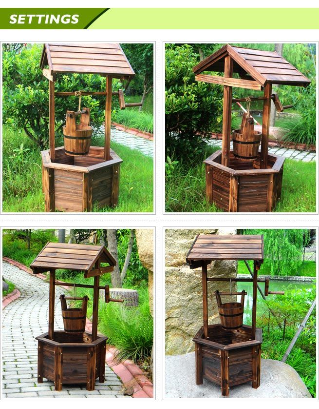 Wooden Wishing Well Garden Feature | Crazy Sales