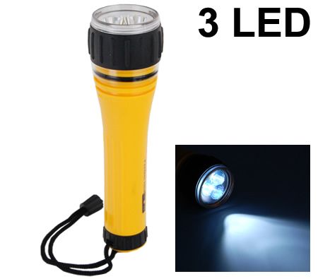 3 LED Waterproof Floating Torch Flashlight Light with Batteries & Wrist ...