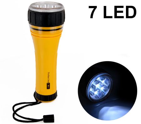 7 LED Waterproof Floating Torch Flashlight Light with Batteries & Wrist ...