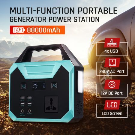 88000mAh 325WH Portable Generator Lithium Charging Power Station Camping