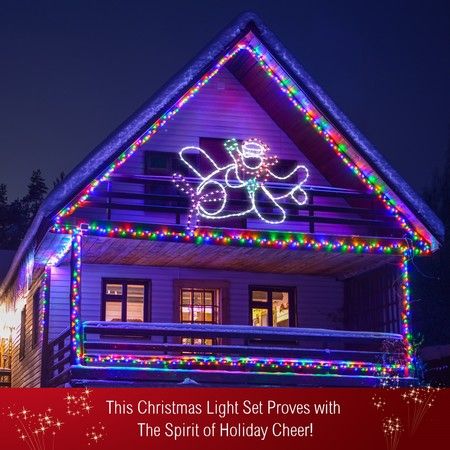 New Christmas Lights Santa Airplane Motif 10M LED Rope Xmas Decoration ...