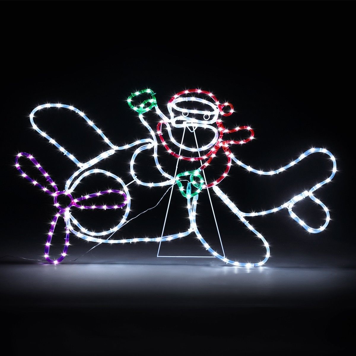 New Christmas Lights Santa Airplane Motif 10M LED Rope Xmas Decoration ...