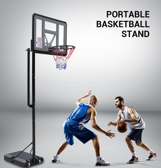 2.23-3.05m Large Portable Basketball Hoop Stand System Quick Height ...