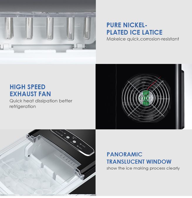 MAXKON Ice Maker Ice Cube Machine 12KG Ice Capacity Black | Crazy Sales