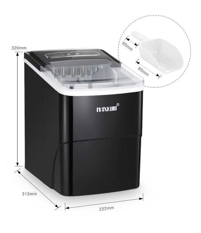 MAXKON Ice Maker Ice Cube Machine 12KG Ice Capacity Black | Crazy Sales