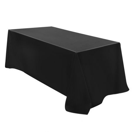 Set of 6 Rectangle Table Cloths Wedding tablecloths Black 320X153CM