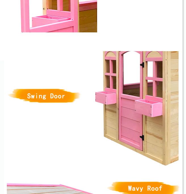 Outdoor Kids Cubby House Wooden Playhouse Pink | Crazy Sales