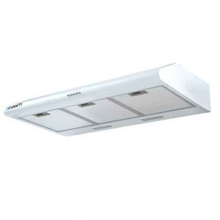 Devanti Fixed Range Hood Rangehood Kitchen Canopy 90cm 900mm White