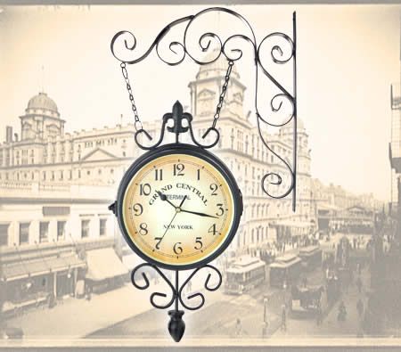Grand Central Station Style Double Sided Replica Train Station Clock