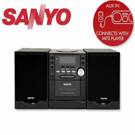Sanyo Micro Compact Hi-Fi Stereo System MP3/WMA CD-R/RW Music Player ...