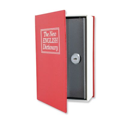The New English Dictionary Book Safe with Safety Box Key Access - Red