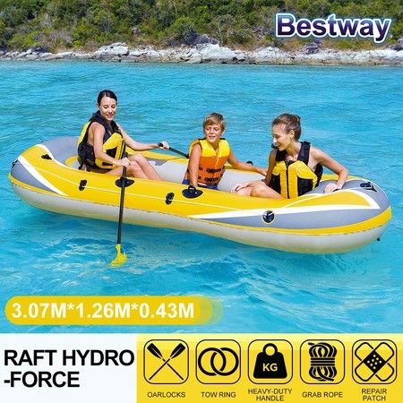 Inflatable Dinghy Fishing Boat Blow Up Raft 3.07m x 1.26m x 43cm