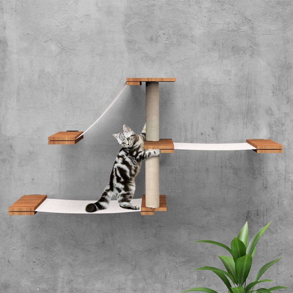 Deluxe Floating Cat Tree Cat Shelves Wall Mounted Cat Perch Set | Crazy ...