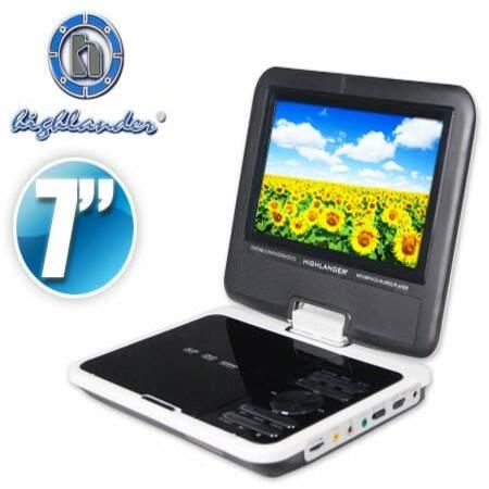 Highlander AV-D8340S 7" inch Portable DVD Player with USB & 3-in-1 Card ...