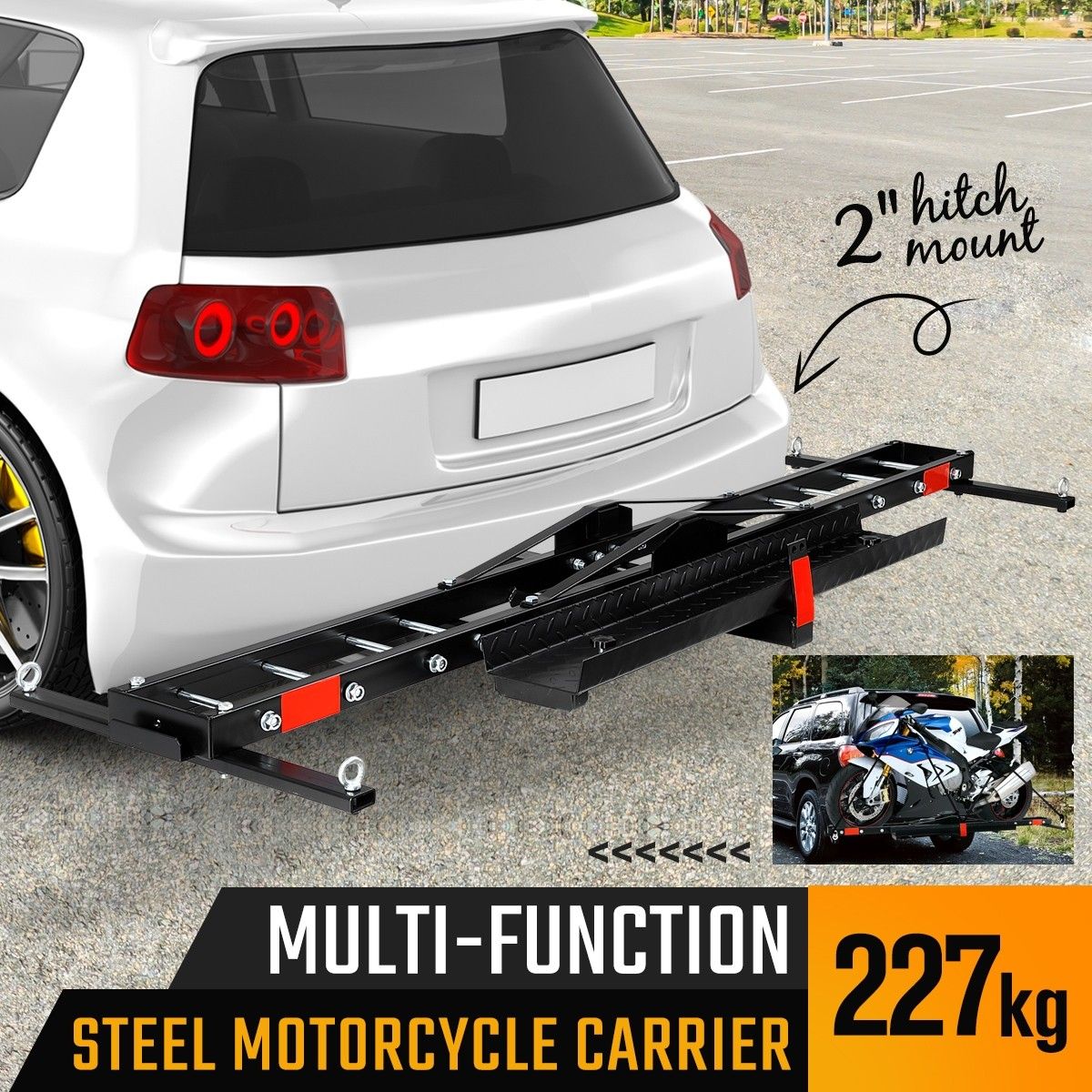 Rear Mounted Motorcycle Bike Carrier Rack for Car