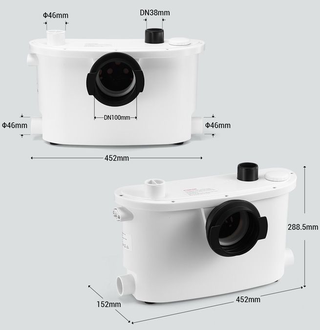 600W Automatic Sewage Pump Wastewater Macerator Septic Tank Toilet ...