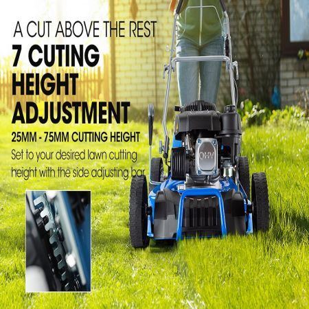 POWERBLADE 18" 175cc Self-Propelled 4-Stroke Petrol Steel Deck Lawn ...