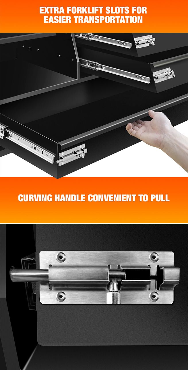 Truck Ute Steel Tool Boxes Storage Checker Plate Toolbox 140cm x 50cm x ...