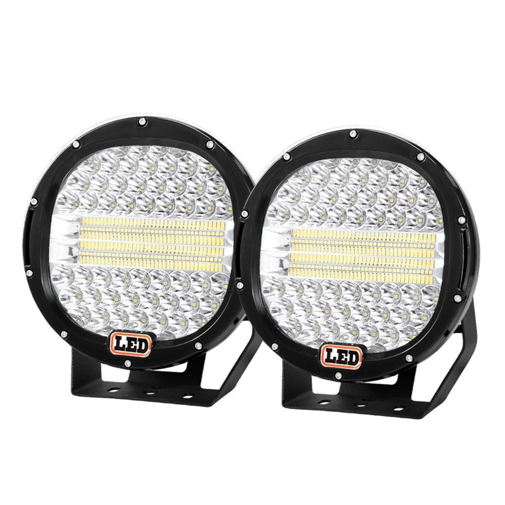 Pair 9inch CREE LED Driving Lights Spotlights Spot Flood Combo 4x4 ...